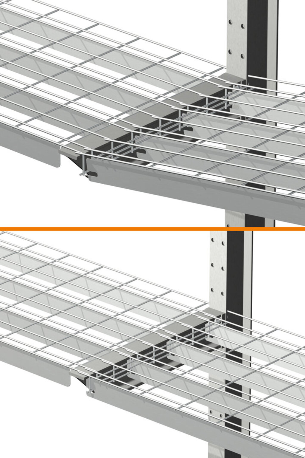 Wire mesh decks cantilever racks | GI-RO